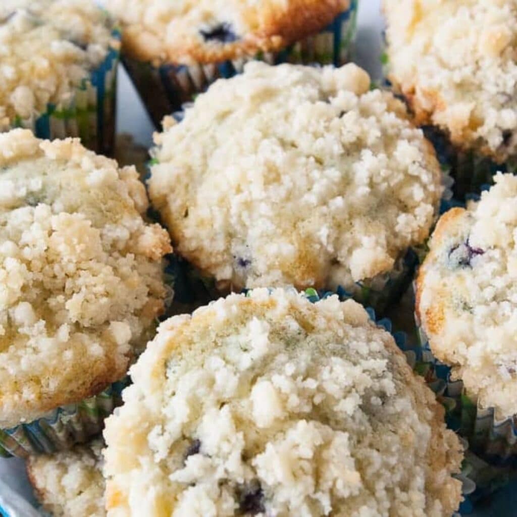 Crumb-Topped Wild Blueberry Muffins - Mindee's Cooking Obsession
