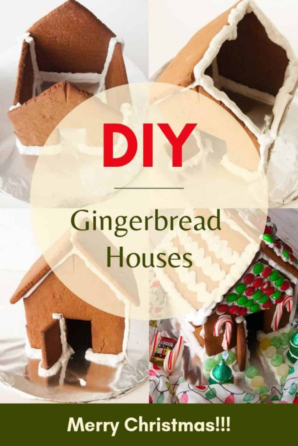 DIY Gingerbread Houses (Free Printable Template) - Mindee's Cooking ...