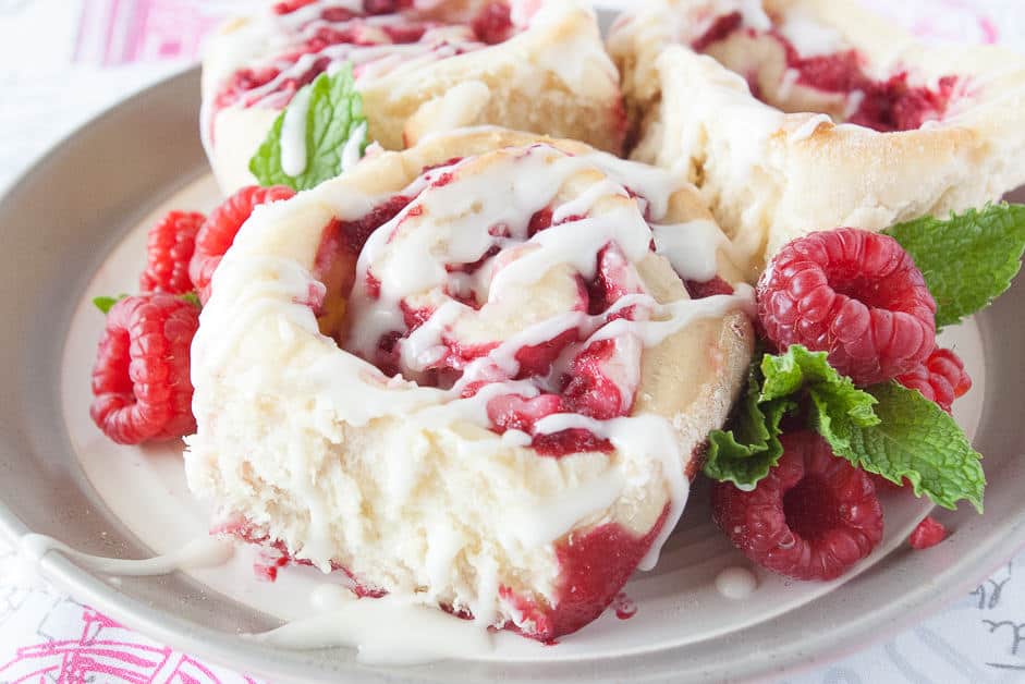 Raspberry Cheesecake Sweet Rolls - Mindee's Cooking Obsession