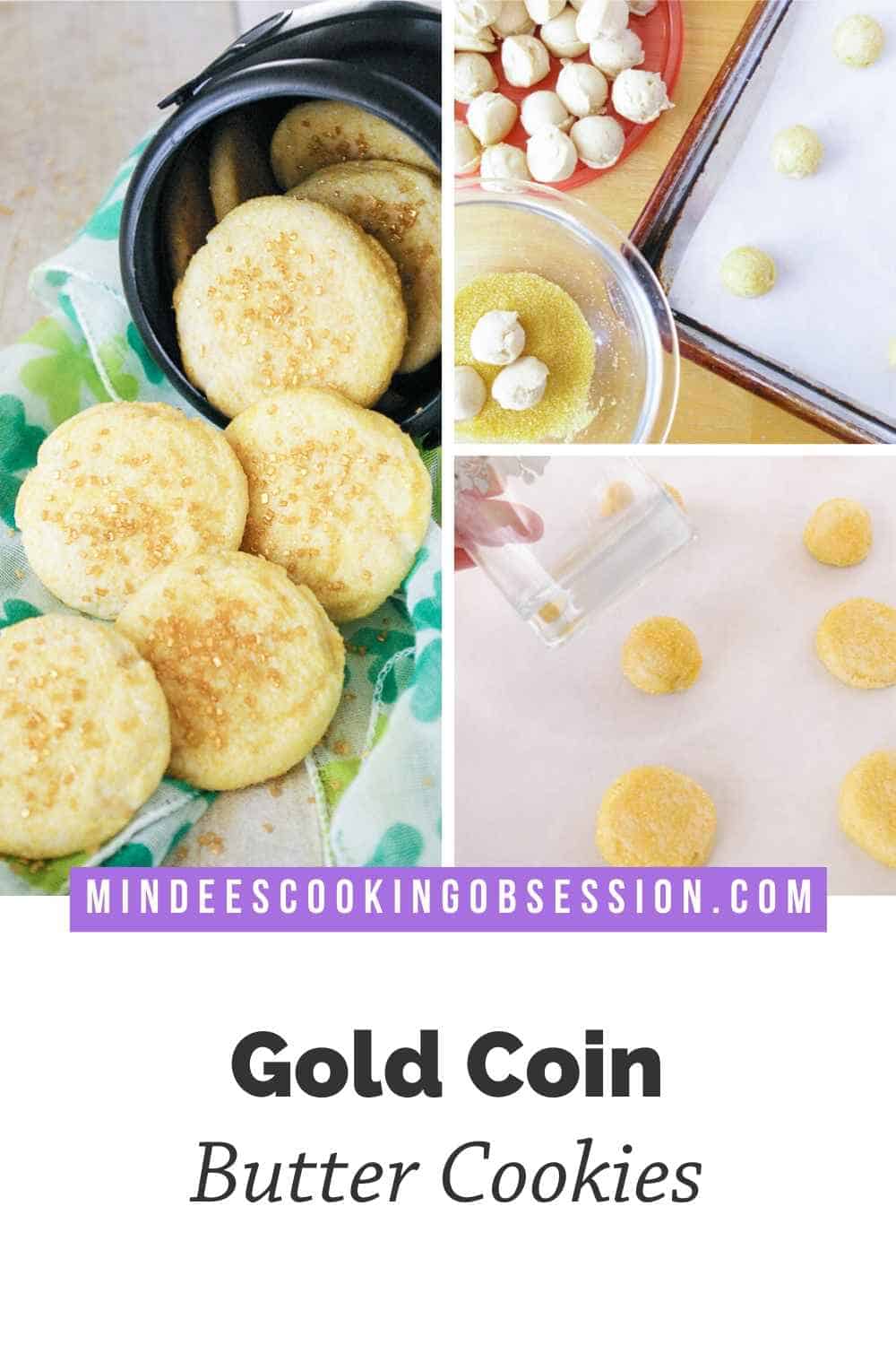 Gold Coin Butter Cookies - Mindee's Cooking Obsession