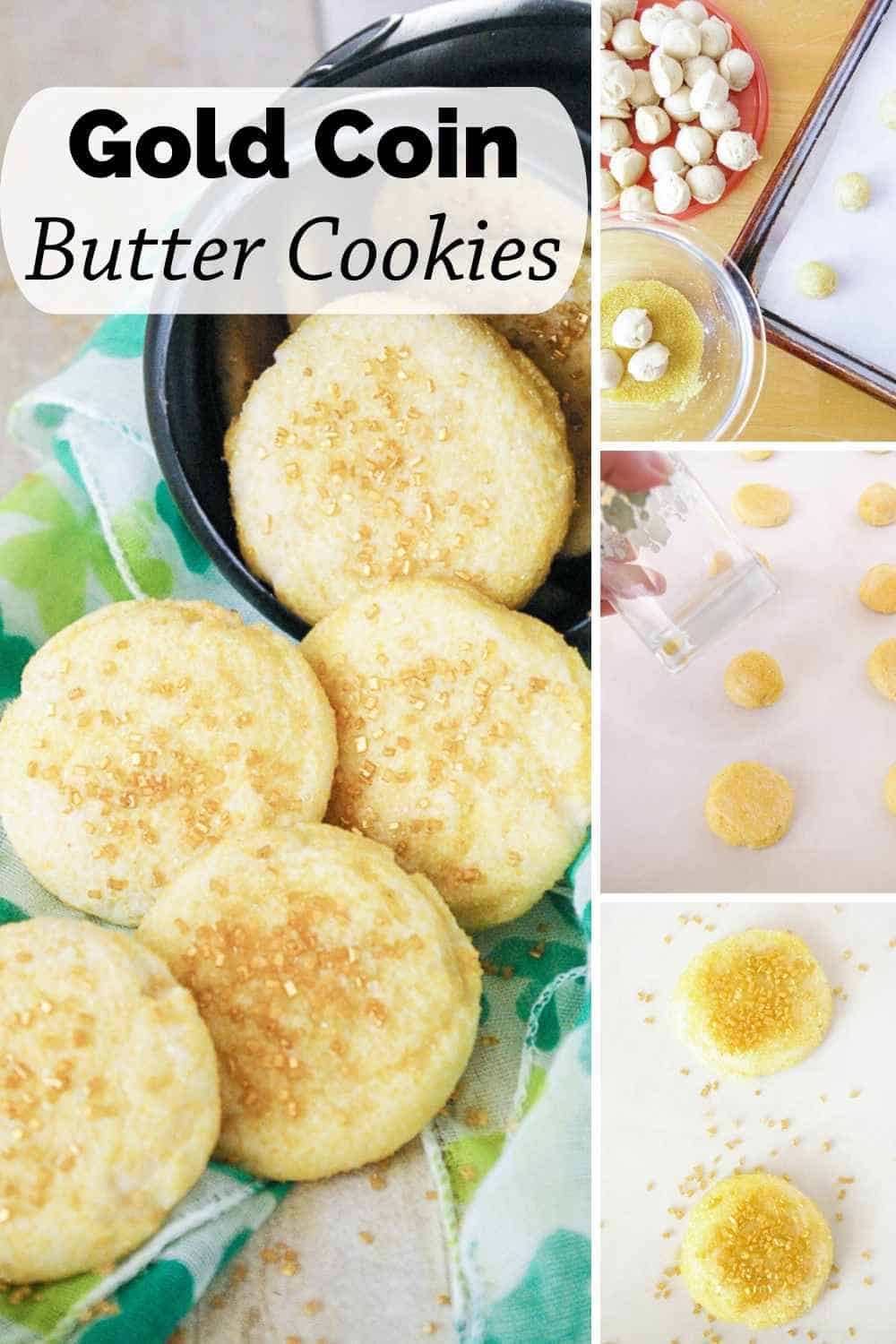 Gold Coin Butter Cookies - Mindee's Cooking Obsession