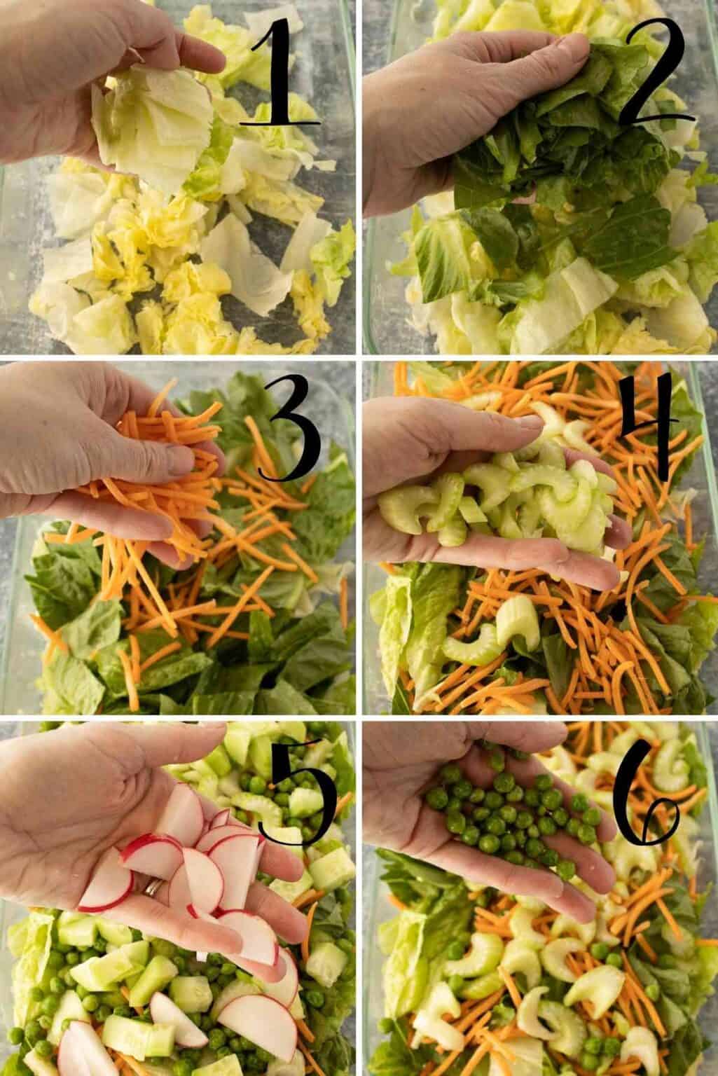 Overnight Layered Green Salad - Mindee's Cooking Obsession