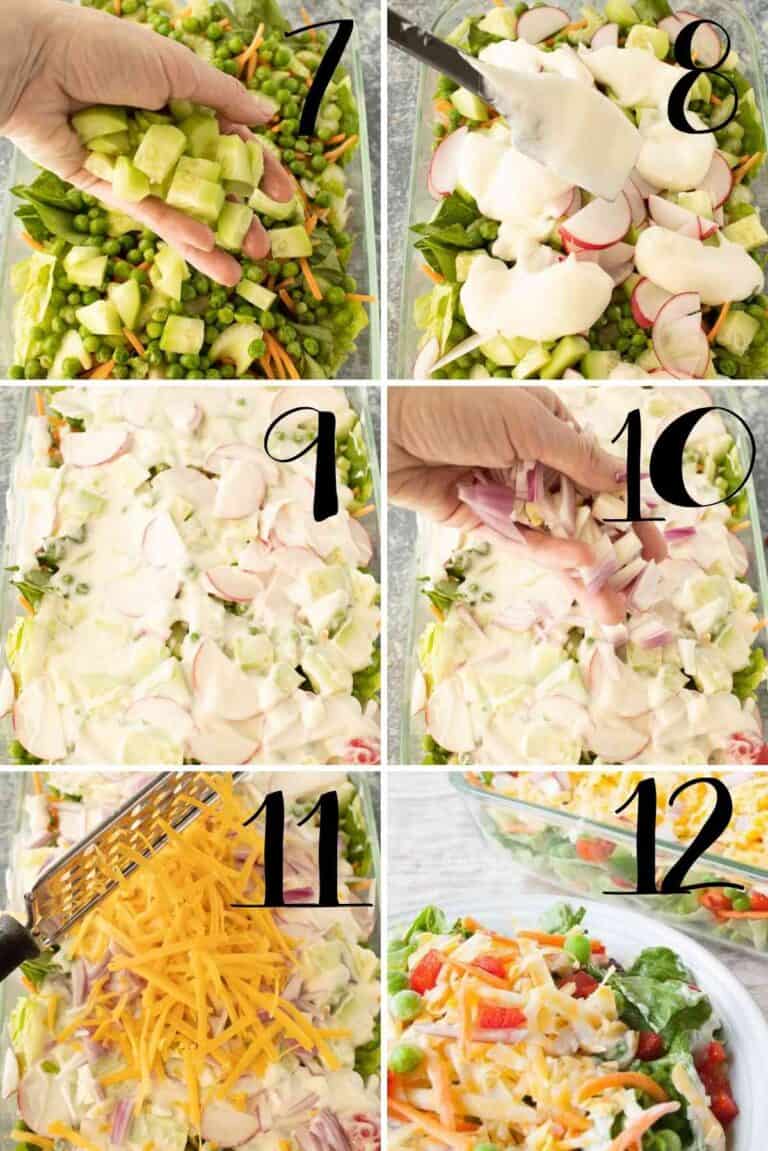 Overnight Layered Green Salad - Mindee's Cooking Obsession