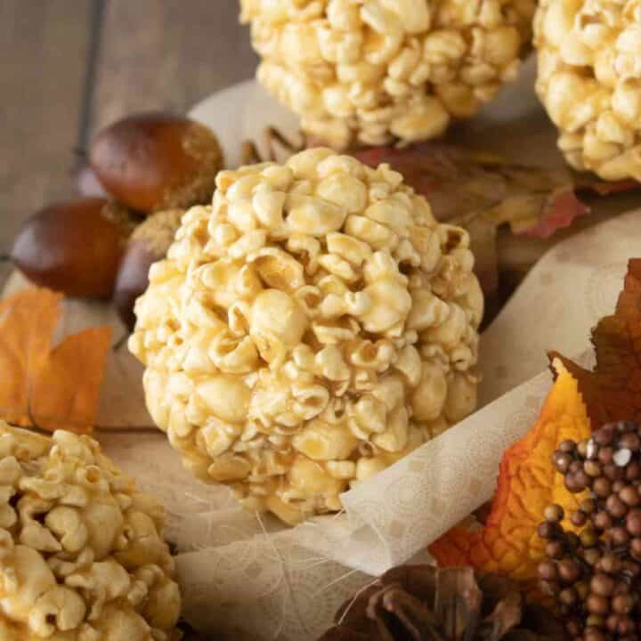 Soft Caramel Popcorn Balls aka Caramel Corn - Mindee's Cooking Obsession