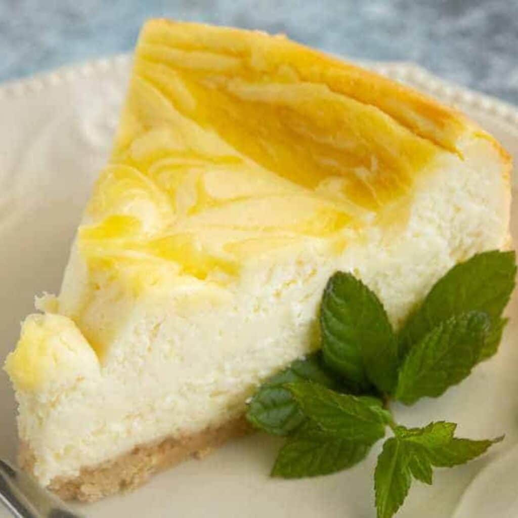Lemon Swirl Cheesecake Recipe - Mindee's Cooking Obsession