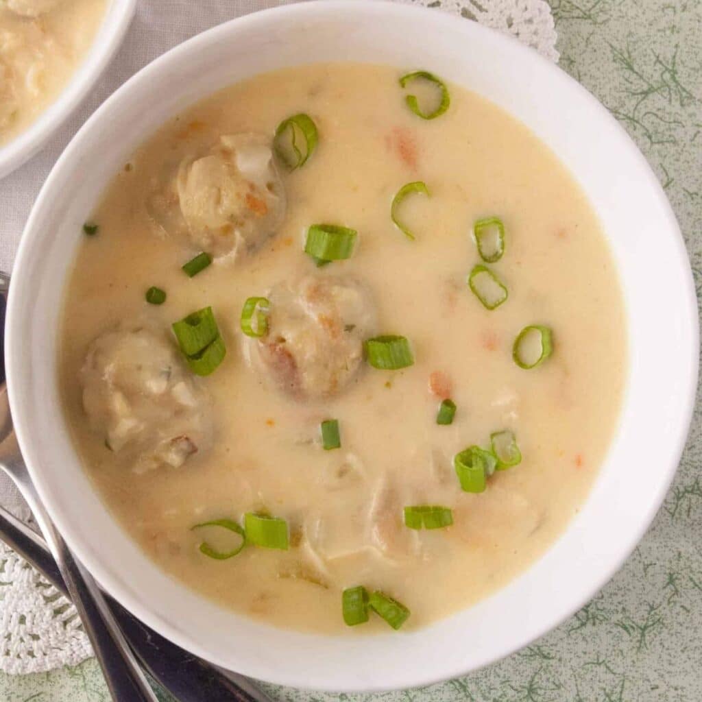 Leftover Turkey Soup & Stuffing Dumplings - Mindee's Cooking Obsession